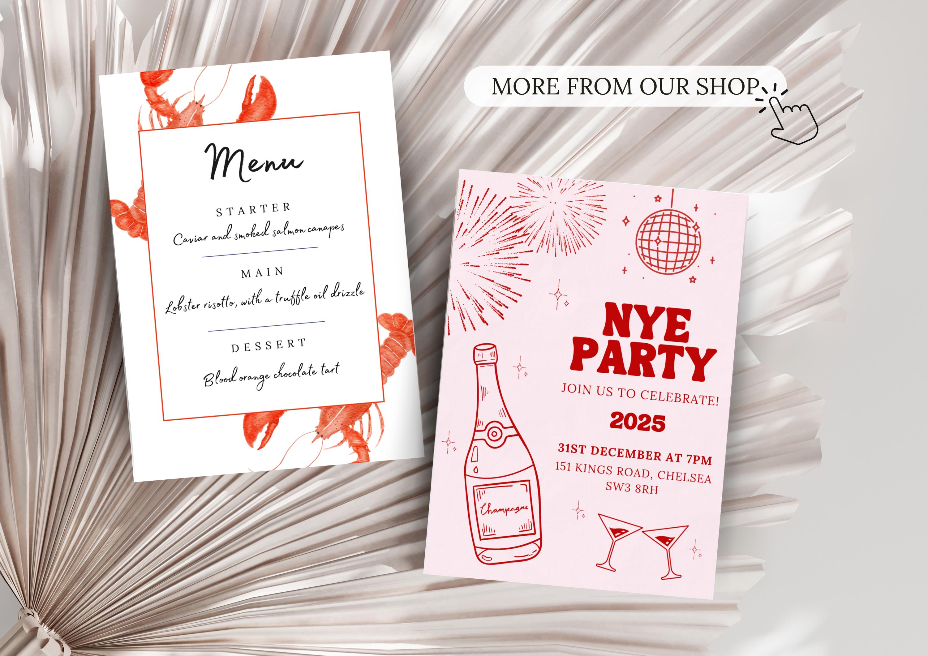 Personalized Festive Christmas Party Invite | Customizable Holiday Tree ...