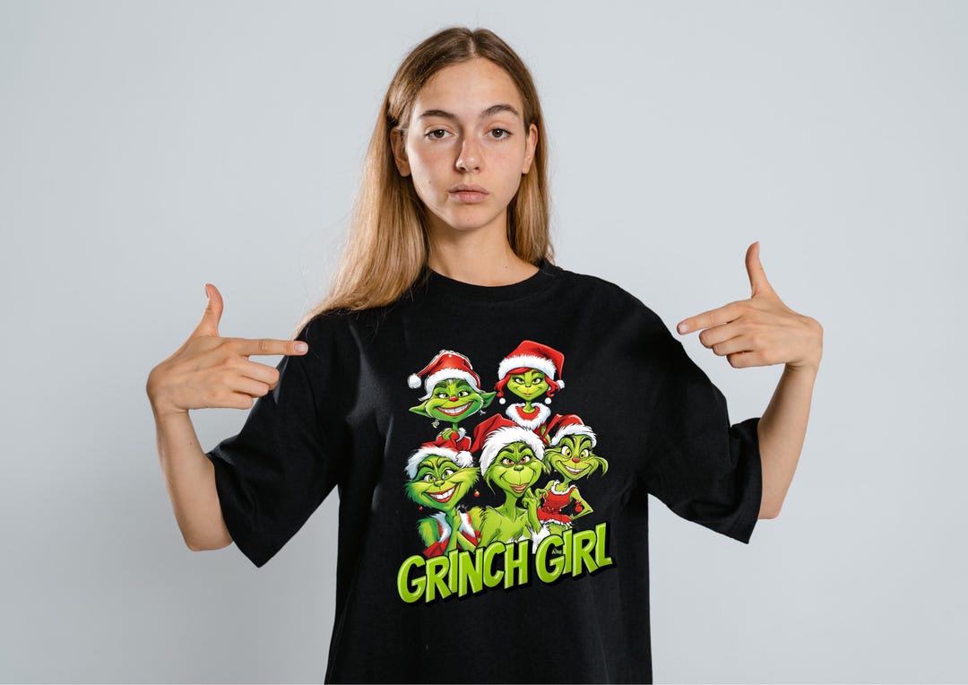 Grinch Clipart PNG Cool Modern Grinch Art Grinch T-shirt Design ...