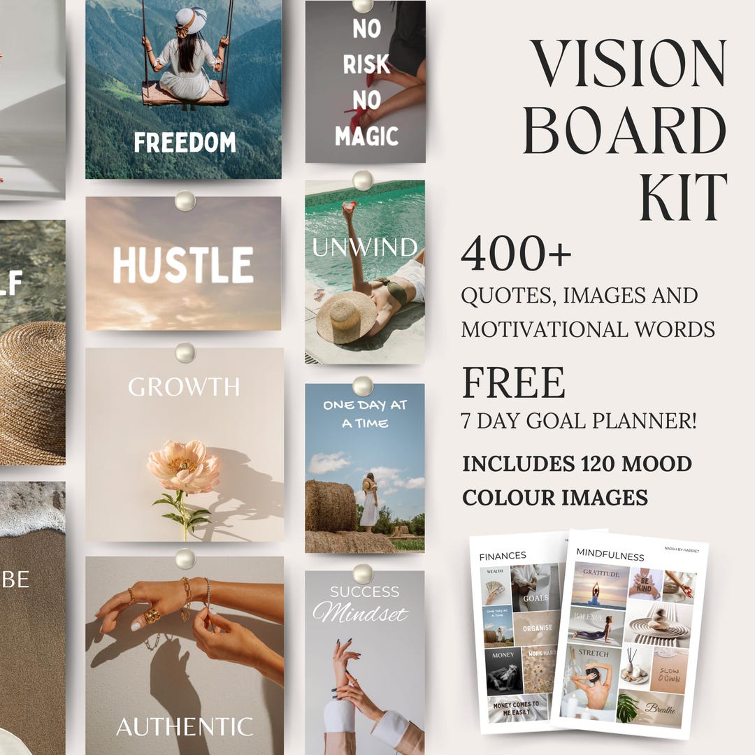 Vision Board Image Ideas | Dream Board Kit | Positive Mindset ...