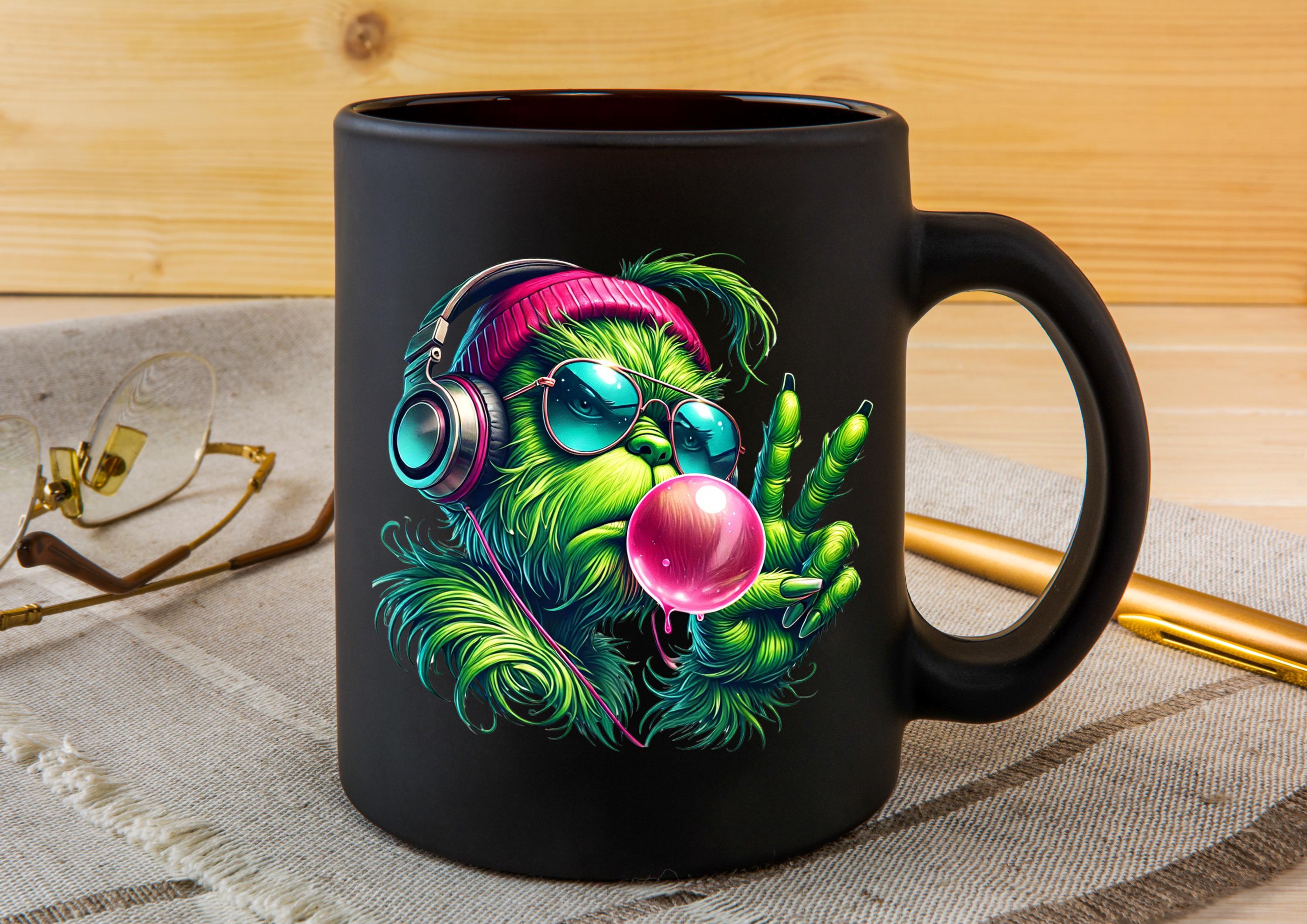 Grinch Clipart PNG Cool Modern Grinch Art Grinch T-shirt Design ...