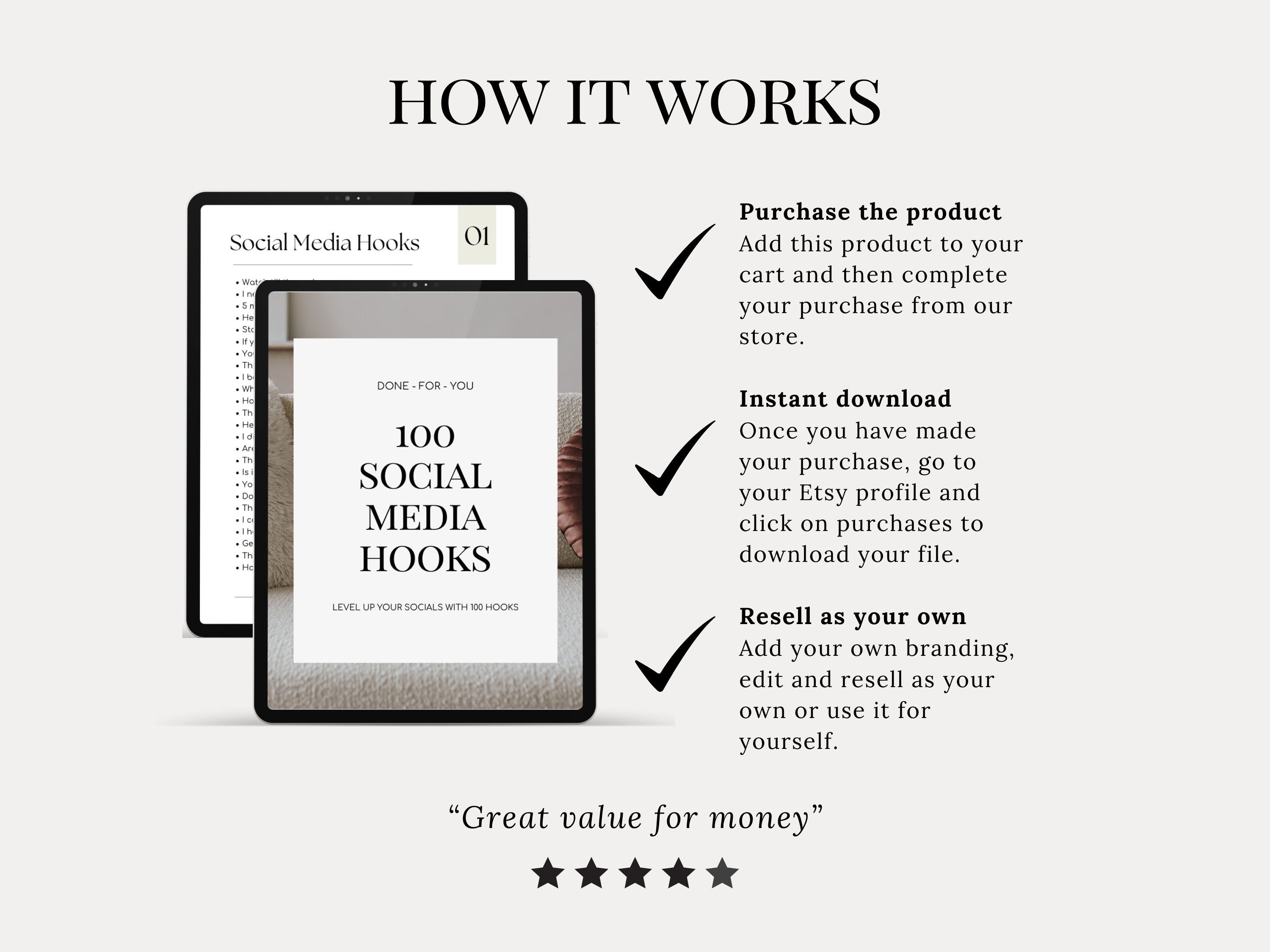 Instagram Reel Hooks and Captions, PLR, Done for You Hooks for Social ...