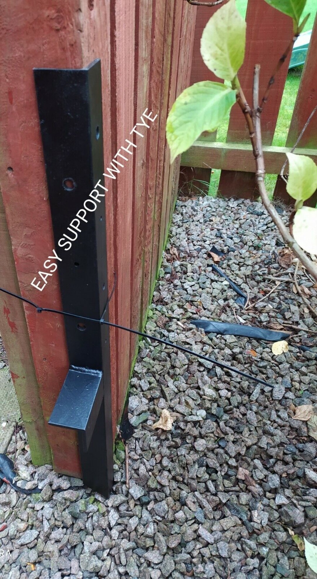 Postpal Easy Fence Post Repair Support Offset in Spike Goes Past Old ...
