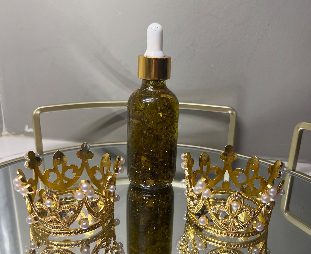 2 OZ 6 Herb Crown of Success With Crystal Ritual Oil , Anointing Oil, Work Spell, Prosperity Oil ...