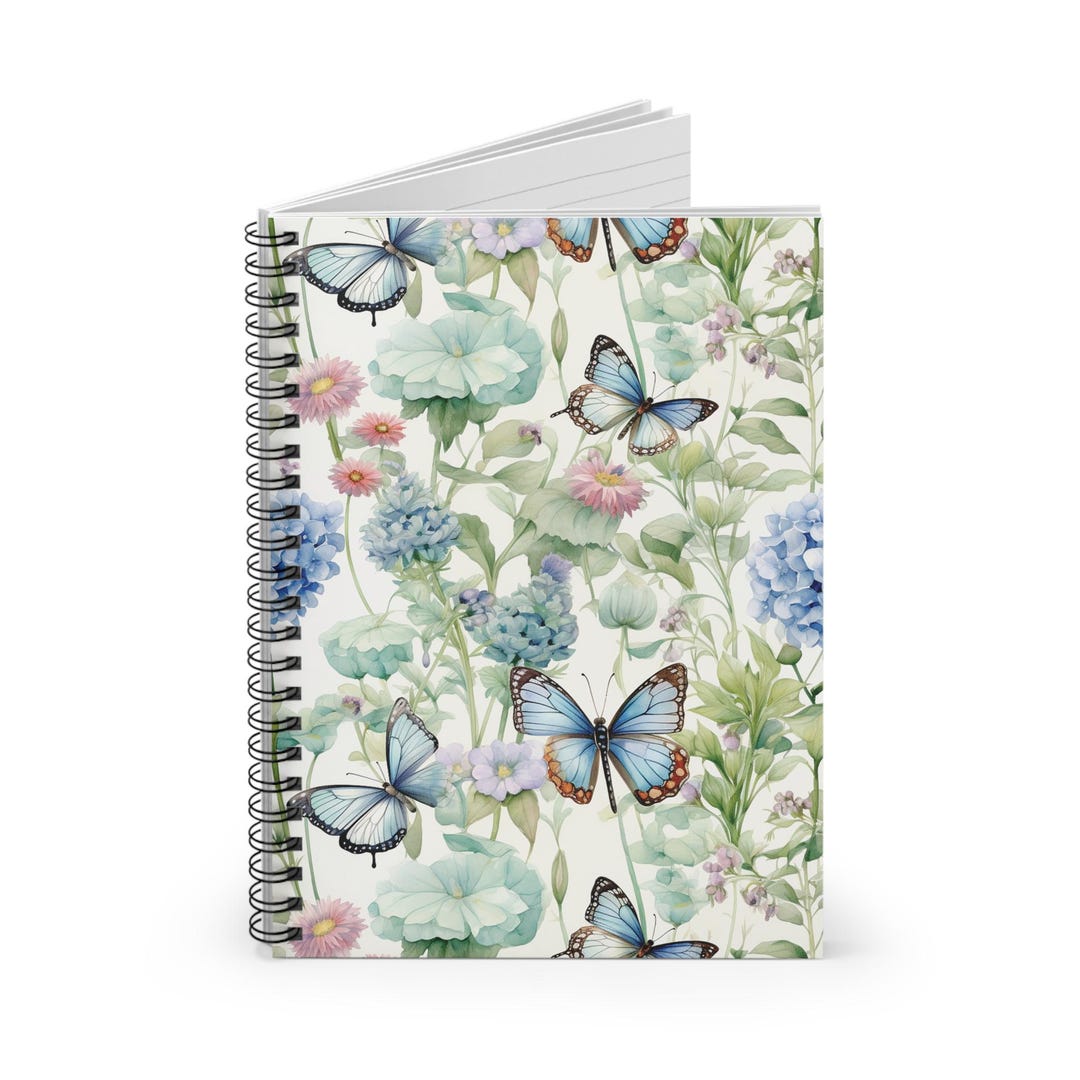 Wildflowers Butterflies Spiral Notebook: Floral Botanical Journal - Etsy