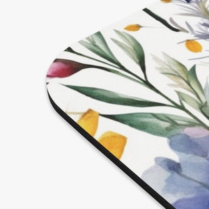 Mousepad Flower Print, Wildflower Mouse Pad, Botanical Office Decor ...
