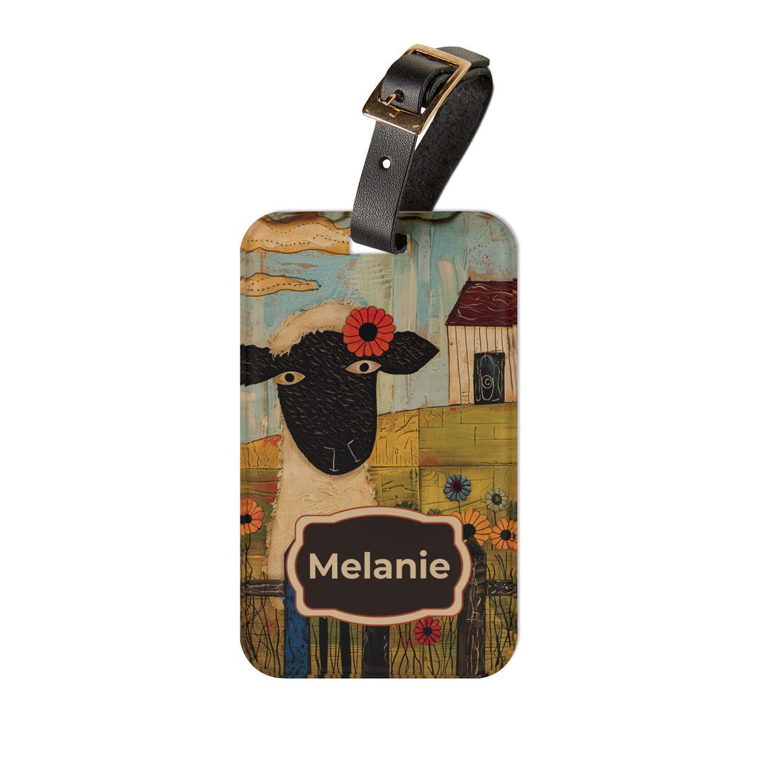 Personalized Sheep Luggage Tag for Travelers, Cute Animal Travel ...
