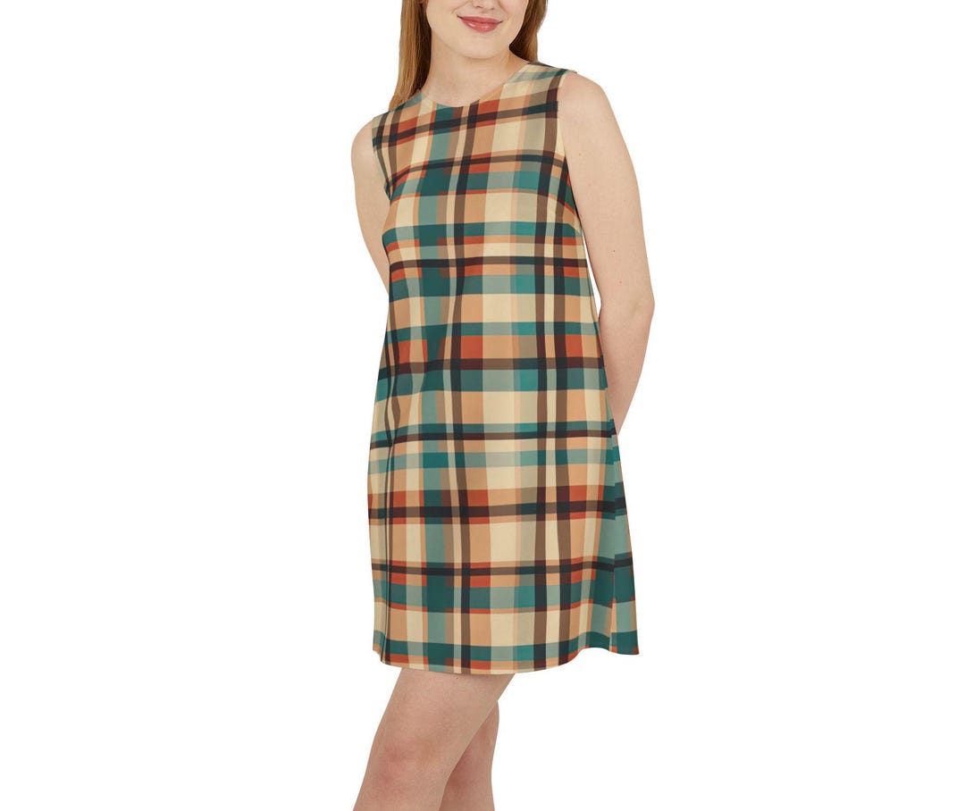 Women's Dresses, Cute Fall Plaid Dress Women's Dresses XXS to XL, Work ...