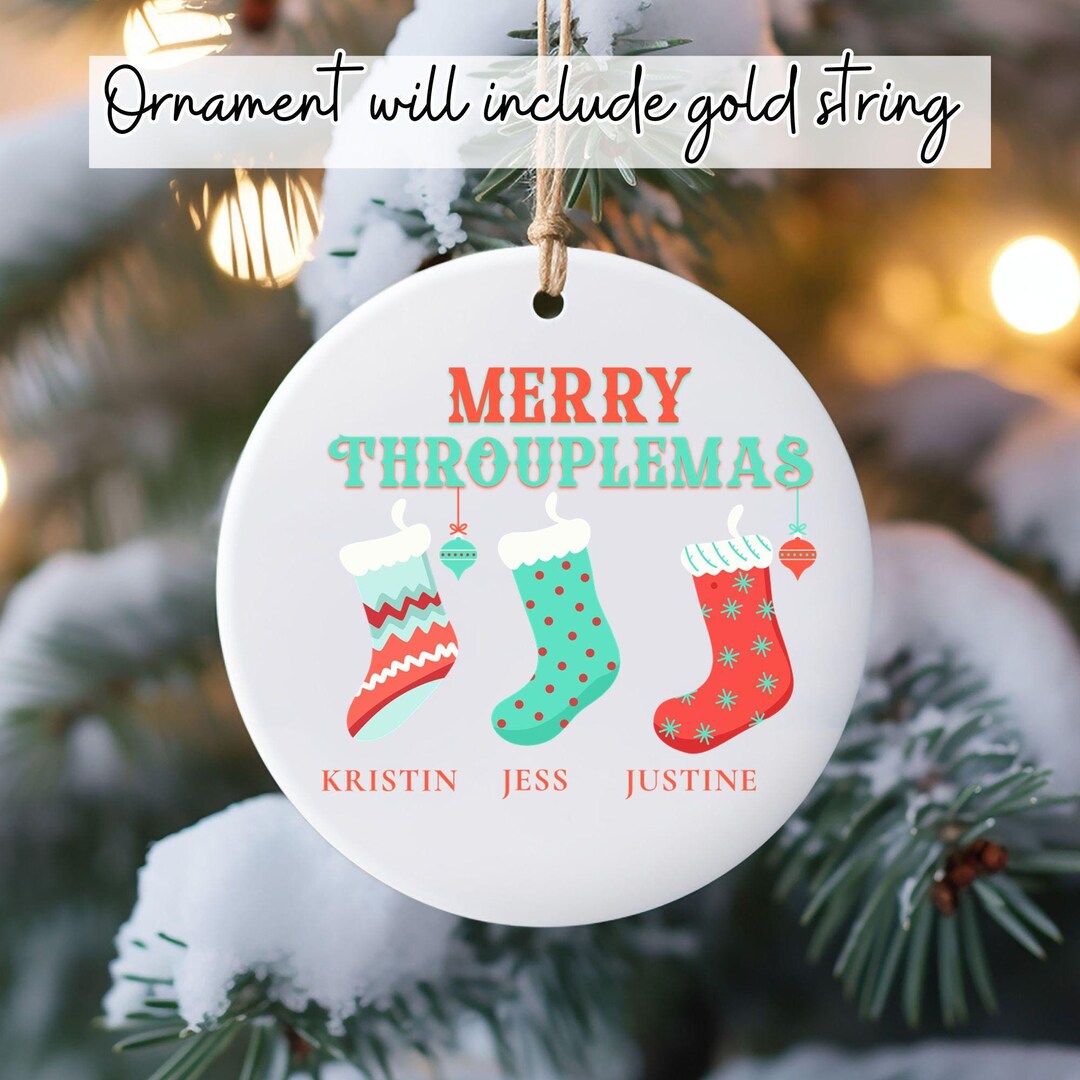 Christmas Throuple Ornament Custom Christmas Throuple Wife Christmas ...