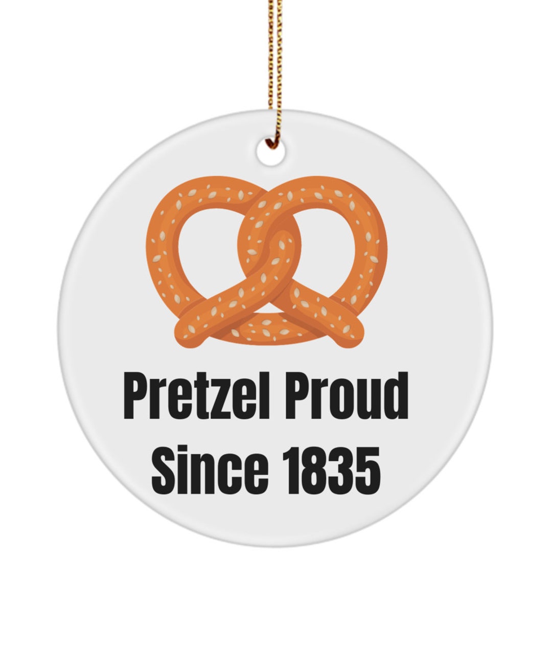 Pretzel Christmas Ornament: Freeport Souvenir, Ceramic Holiday Decor - Etsy