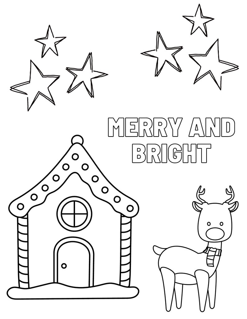 Printable Christmas Coloring Activity - Etsy