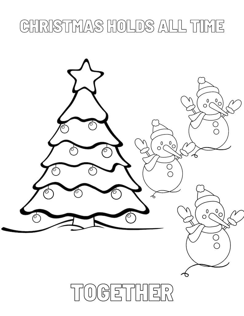 Printable Christmas Coloring Activity - Etsy