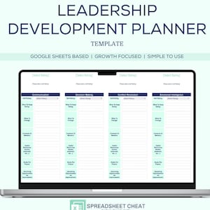 Leadership Development Planner Template for Google Sheets, Leadership ...