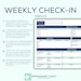 Weekly Team Check-in Template: Leadership Excel Spreadsheet (digital ...