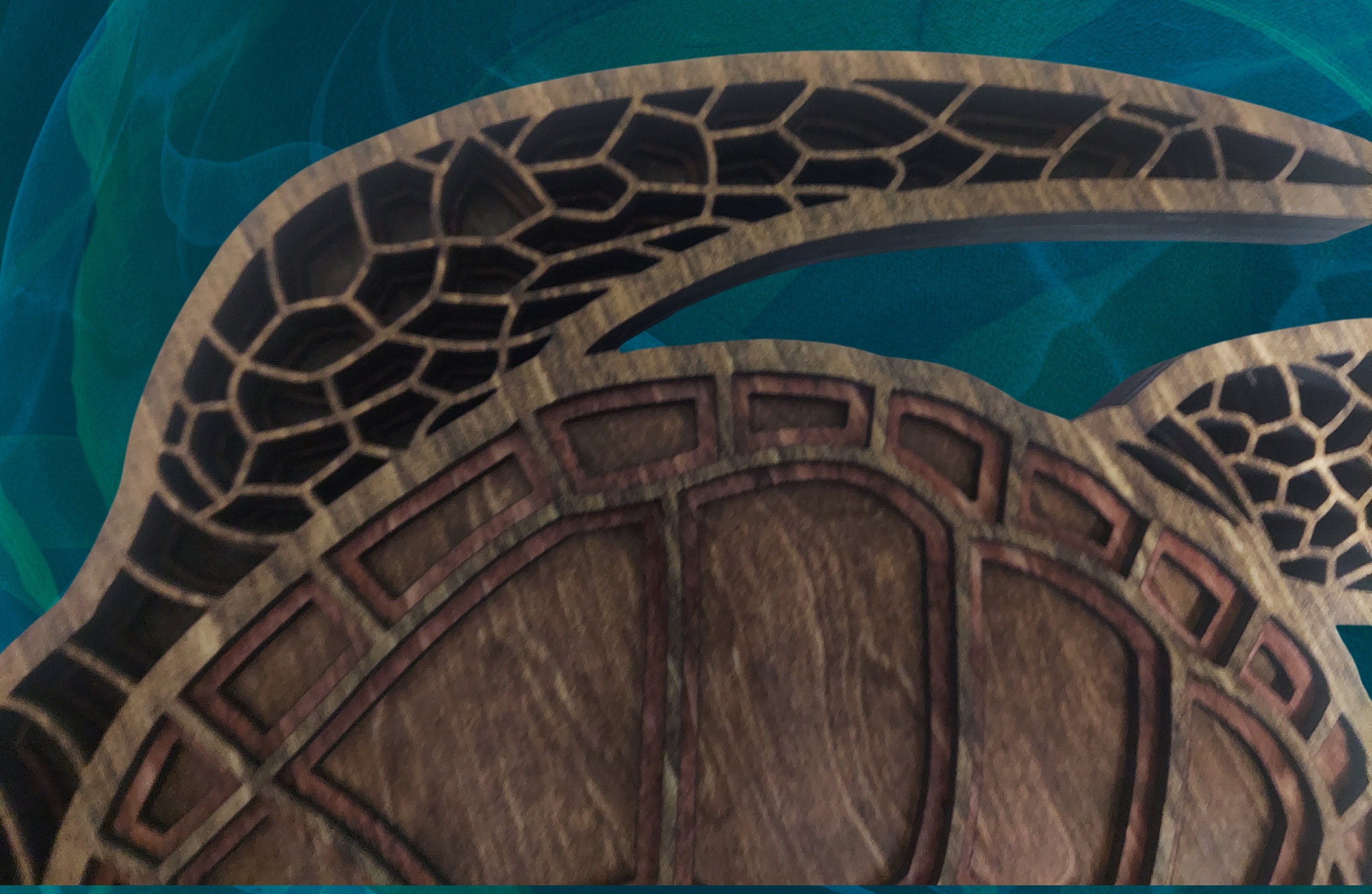 3D Turtle,layered Wood,sea Turtle,laser Cut,hand Stained,wall Hanging ...