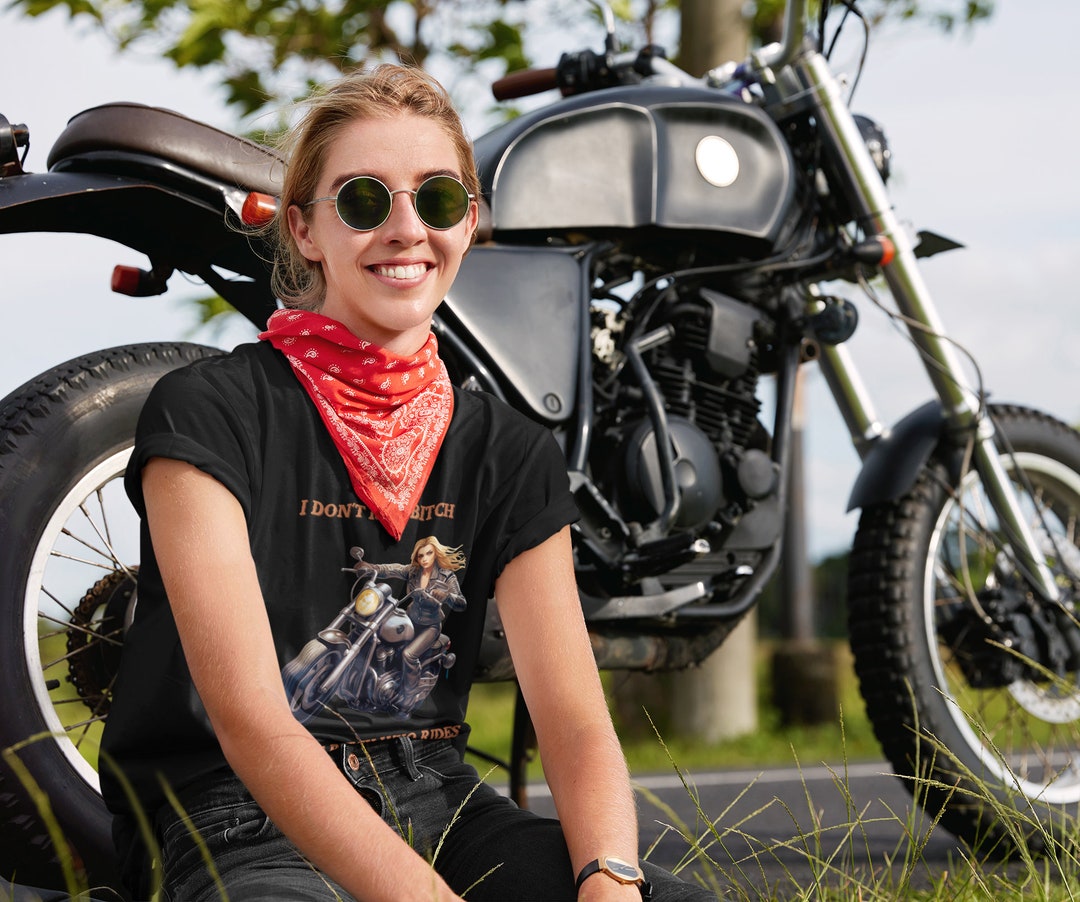 Biker Chick Gift,lady Rider T-shirt,i Don't Ride Bitch, I'm the Bitch ...
