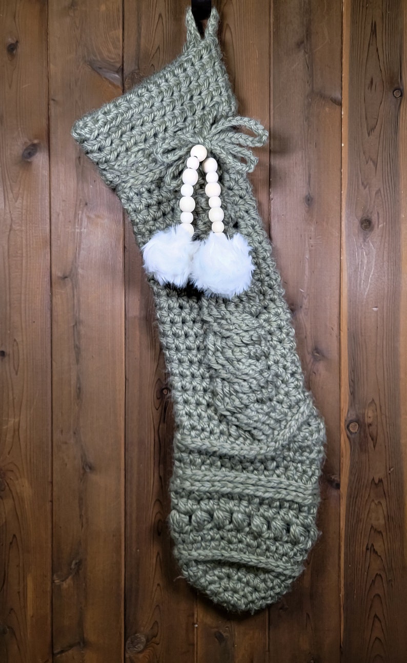 Cable Stocking - PDF Crochet PATTERN - Digital Download - Etsy