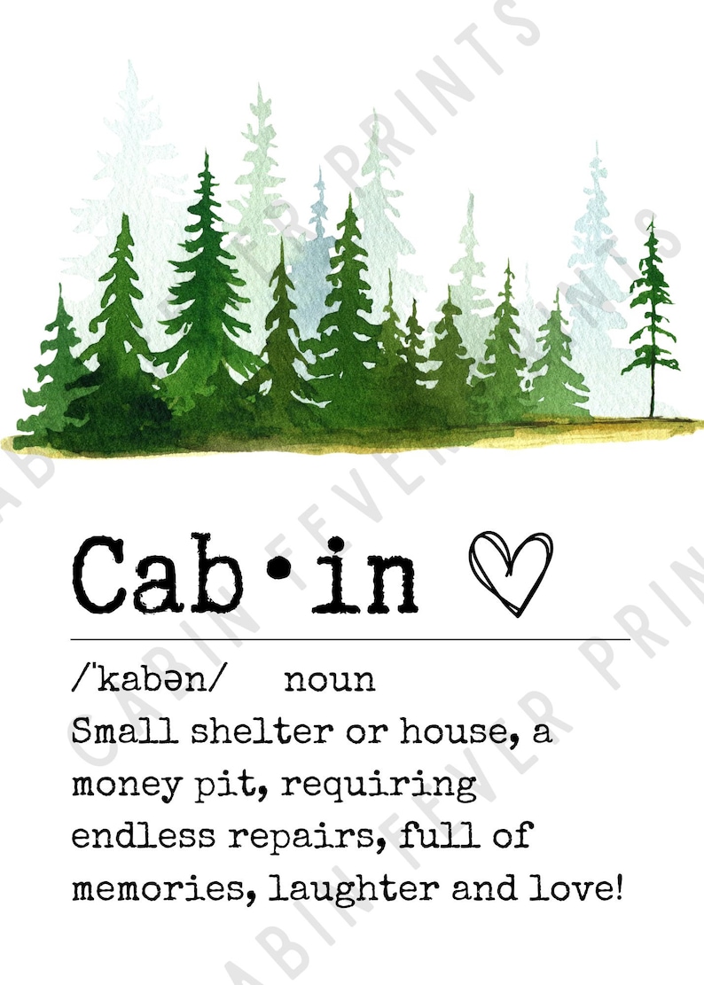 Funny Cabin Sign, Funny Cabin Decor, Printable Cabin Sign, Gift for ...