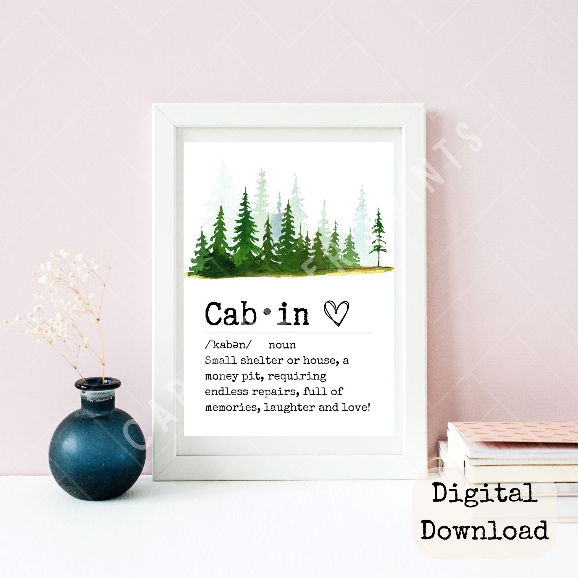 Funny Cabin Sign, Funny Cabin Decor, Printable Cabin Sign, Gift for ...