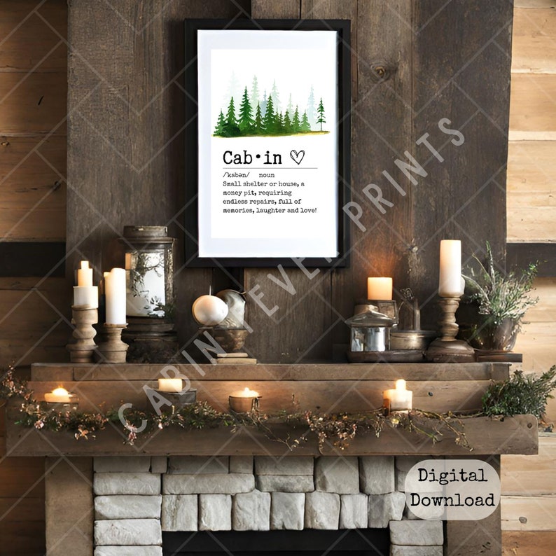 Funny Cabin Sign, Funny Cabin Decor, Printable Cabin Sign, Gift for ...