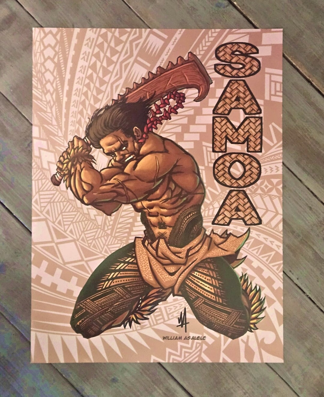 Samoa Warrior, Poster 18 X 24 - Etsy