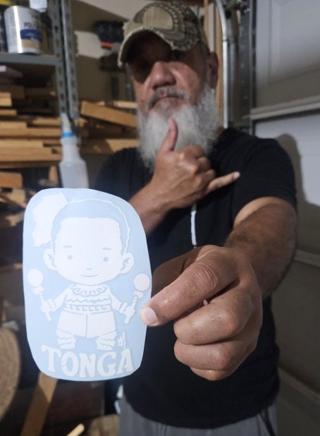 Hawaii Big Head Vinyl Decal - Etsy