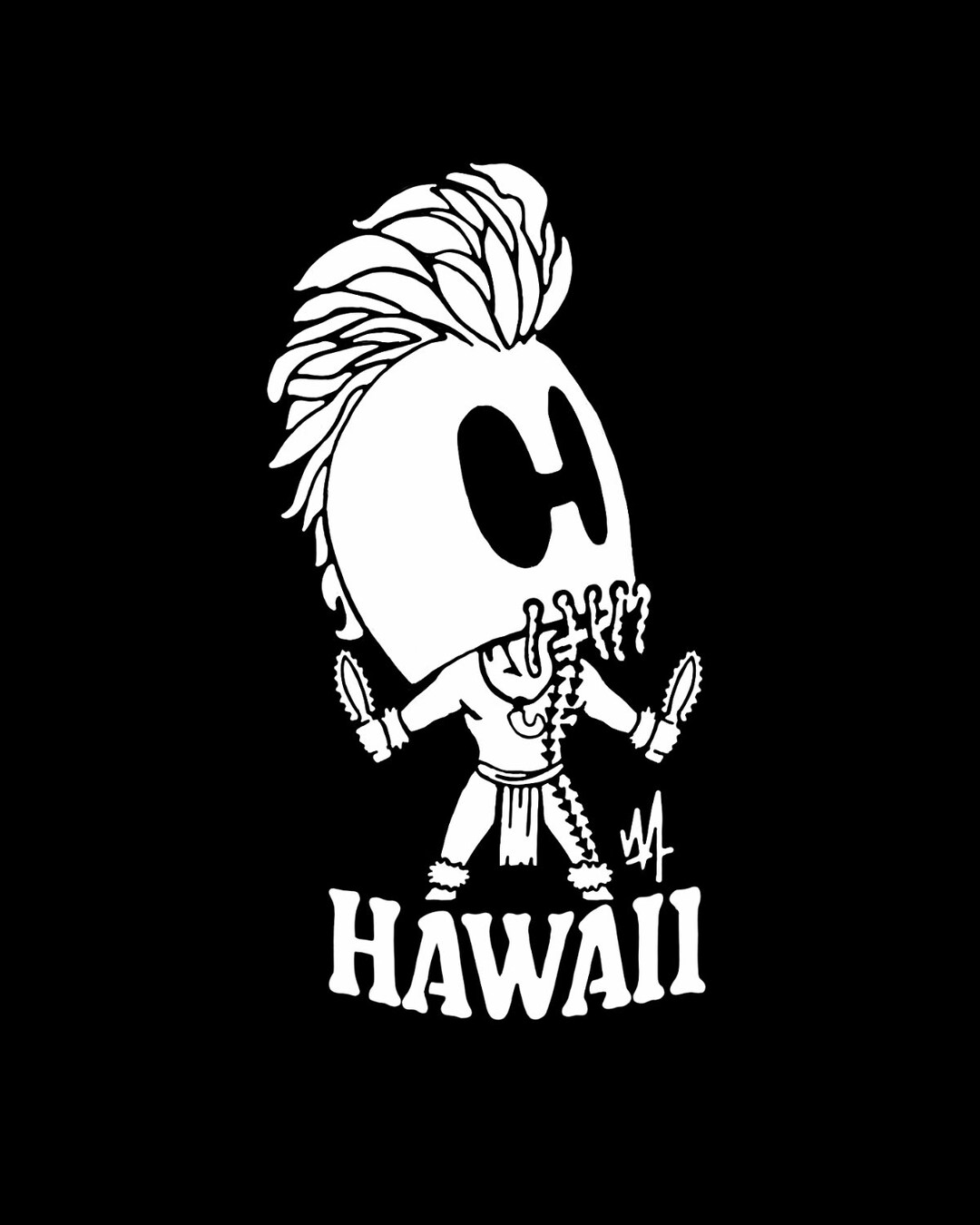Hawaii Big Head Vinyl Decal - Etsy