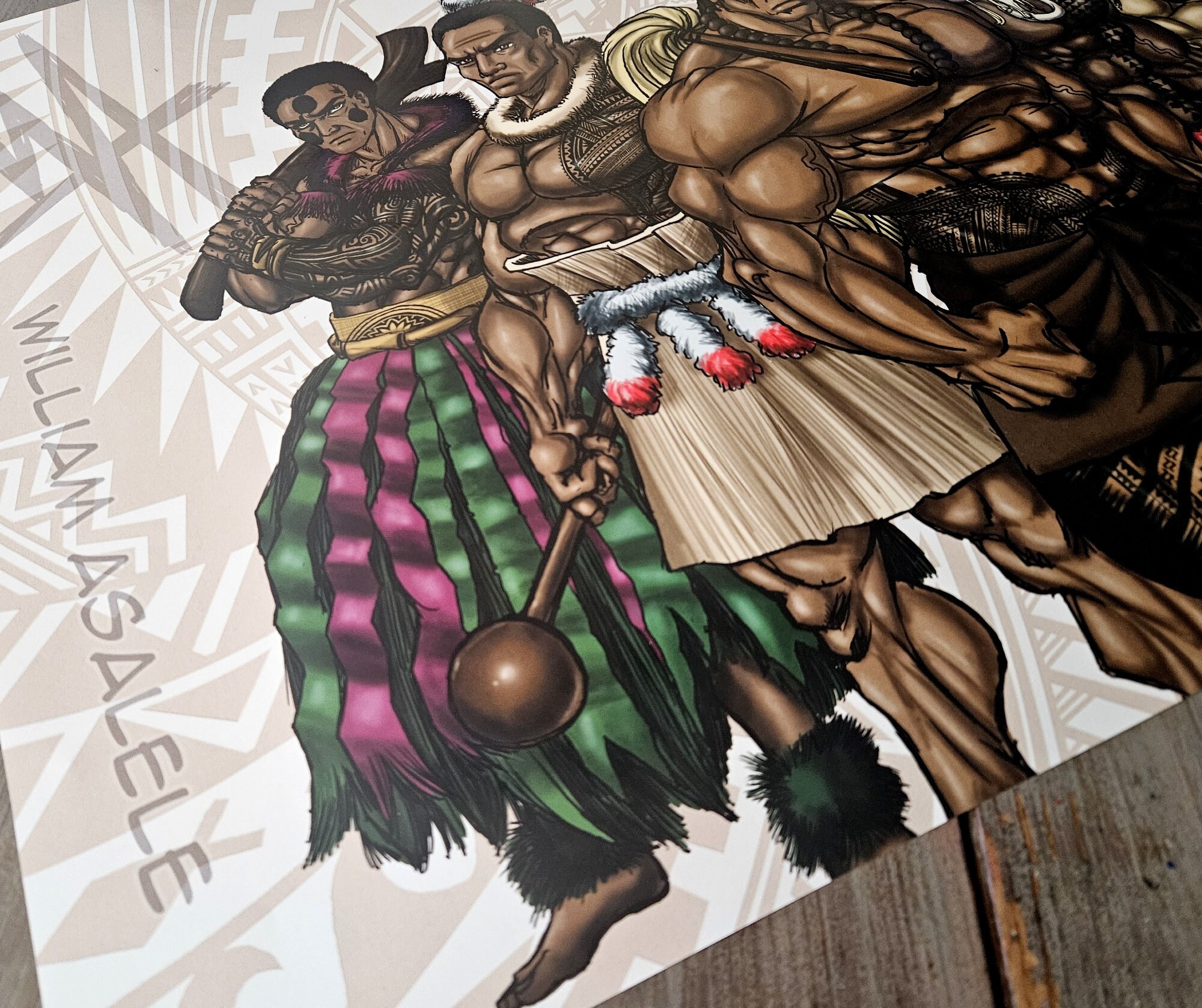 Polynesian Warriors 18 X 24 Poster. Original Artwork by William Asalele ...