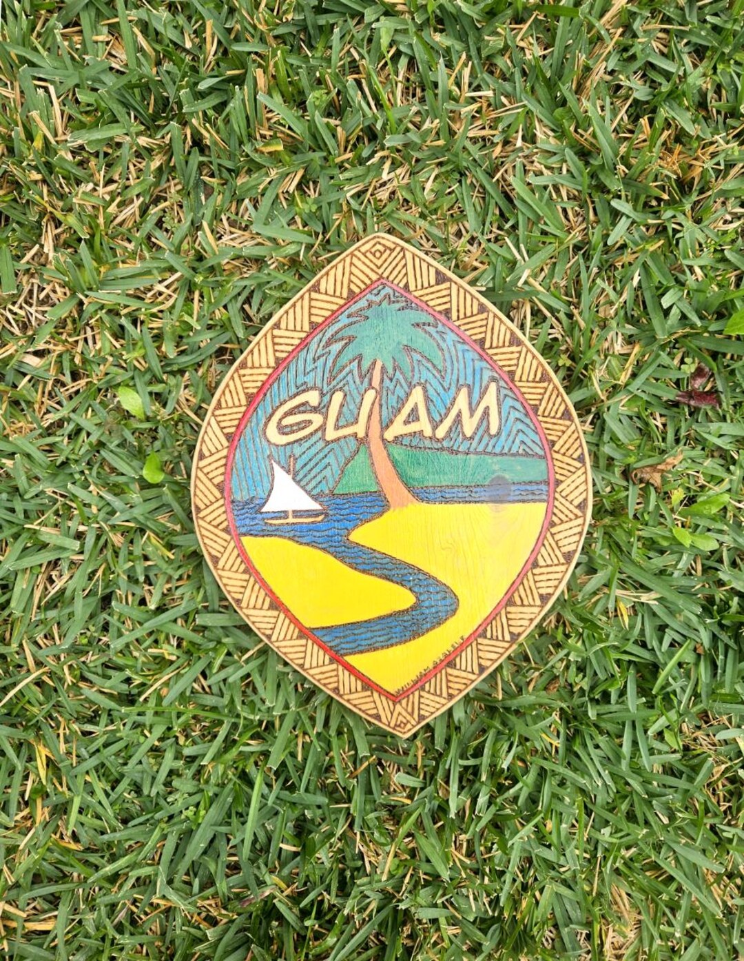 Guam Wood Colored Art Piece - Etsy