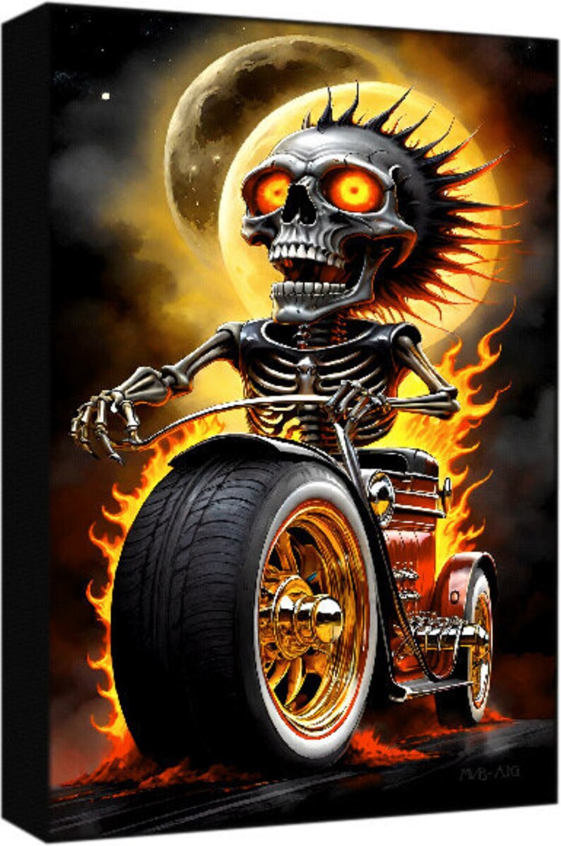 Lunatic Skeleton on Wheels - Etsy