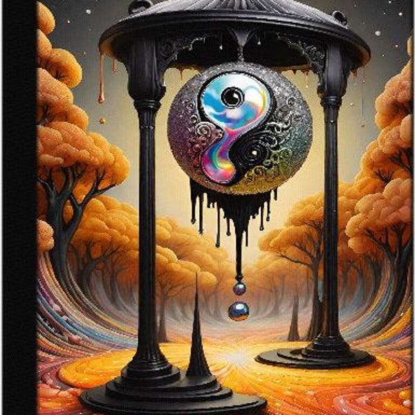 Metal Yin-yang Structure, Orange Forest, Alien Ambience - Etsy