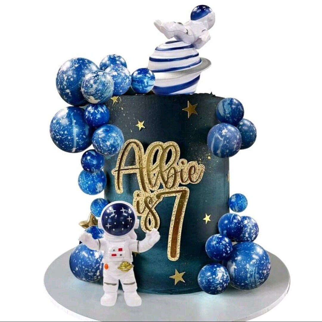 Astronaut Space Theme Cake Topper Set - Etsy