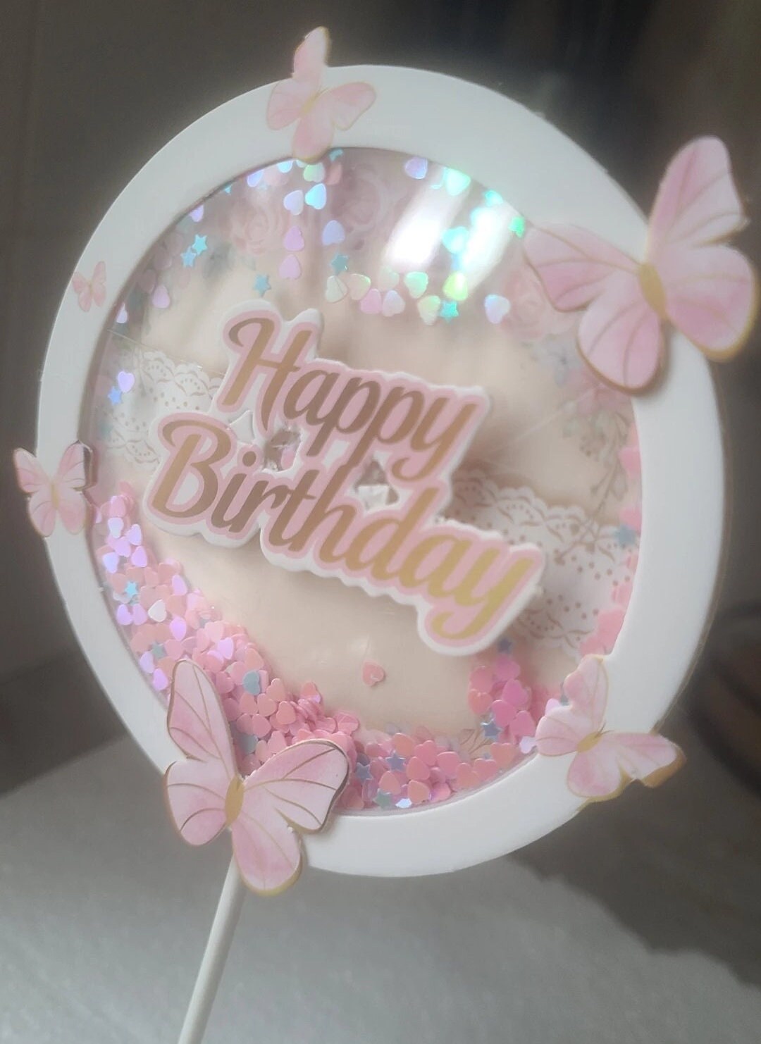 Pretty Cake Topper 3D - Etsy
