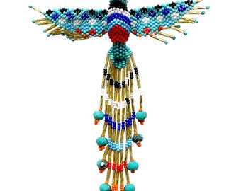 Beaded Humming Bird /humming Bird Ornament Hand Beaded / Hummingbird ...