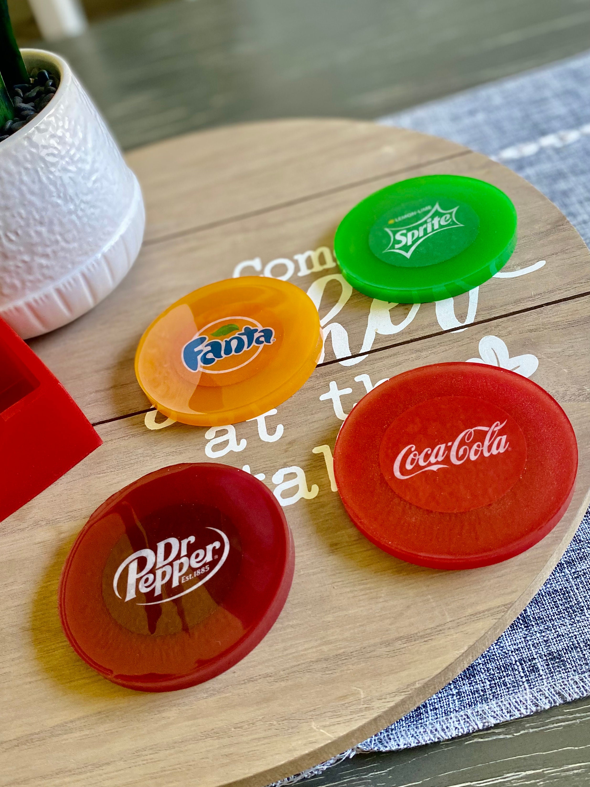 Coca Cola Coaster Set, Cute Coaster Set, Soda Pop Coasters, Coca Cola ...