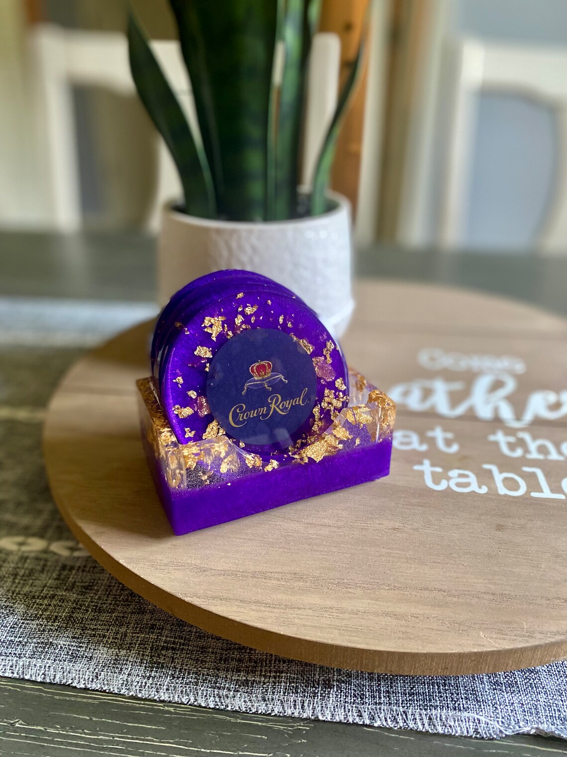 Crown Royal, Crown Royal Coaster Set, Coaster Set With Holder, Crown ...