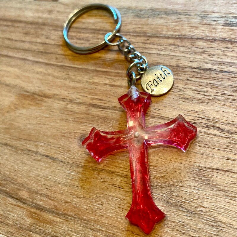 Cross Keychain - Etsy