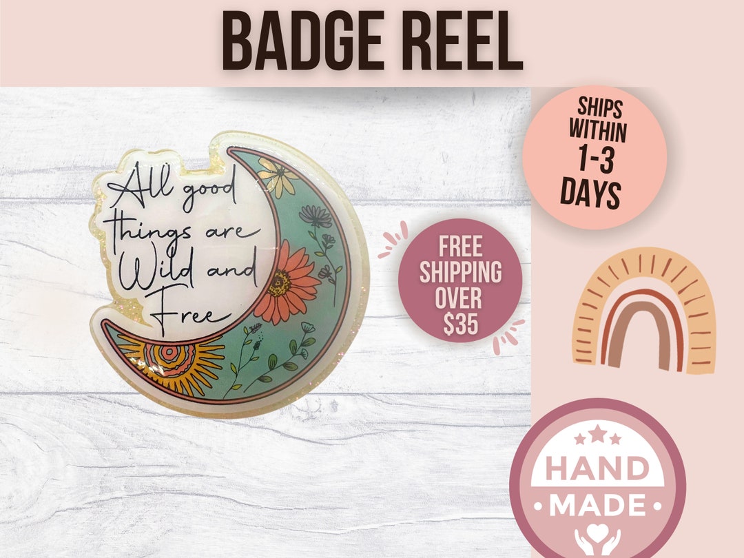 Interchangeable Badge Reel Cute Badge Reel Acrylic ID Badge - Etsy
