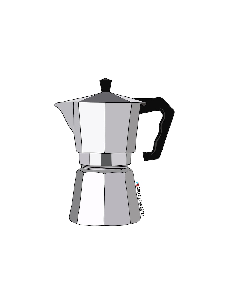 La Cafetera Greca | Die Cut Vinyl Glossy Stickers | Puerto Rico | Calle ...