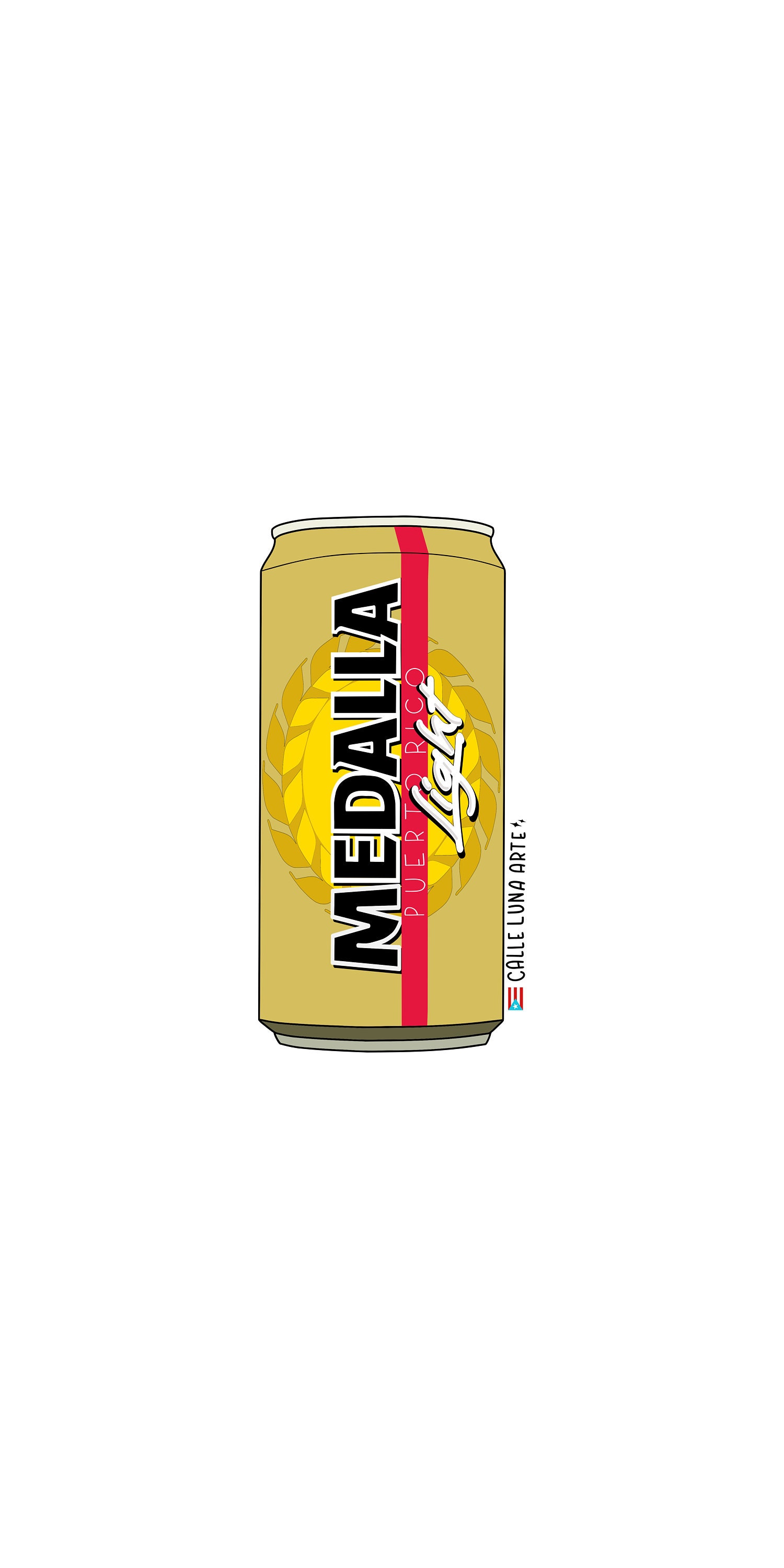 Cerveza Medalla | Die Cut Vinyl Glossy Stickers | Puerto Rico | Calle ...