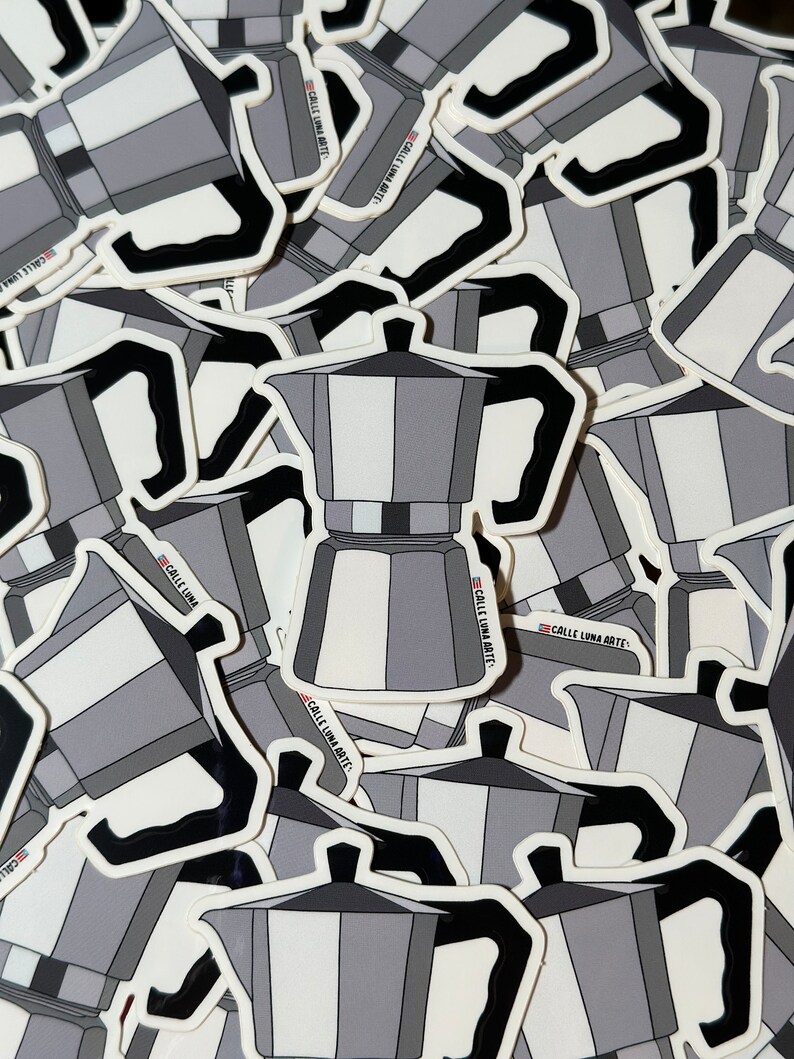 La Cafetera Greca | Die Cut Vinyl Glossy Stickers | Puerto Rico | Calle ...