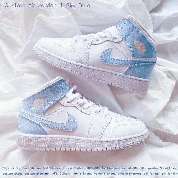 Sky Blue Jordans - Etsy