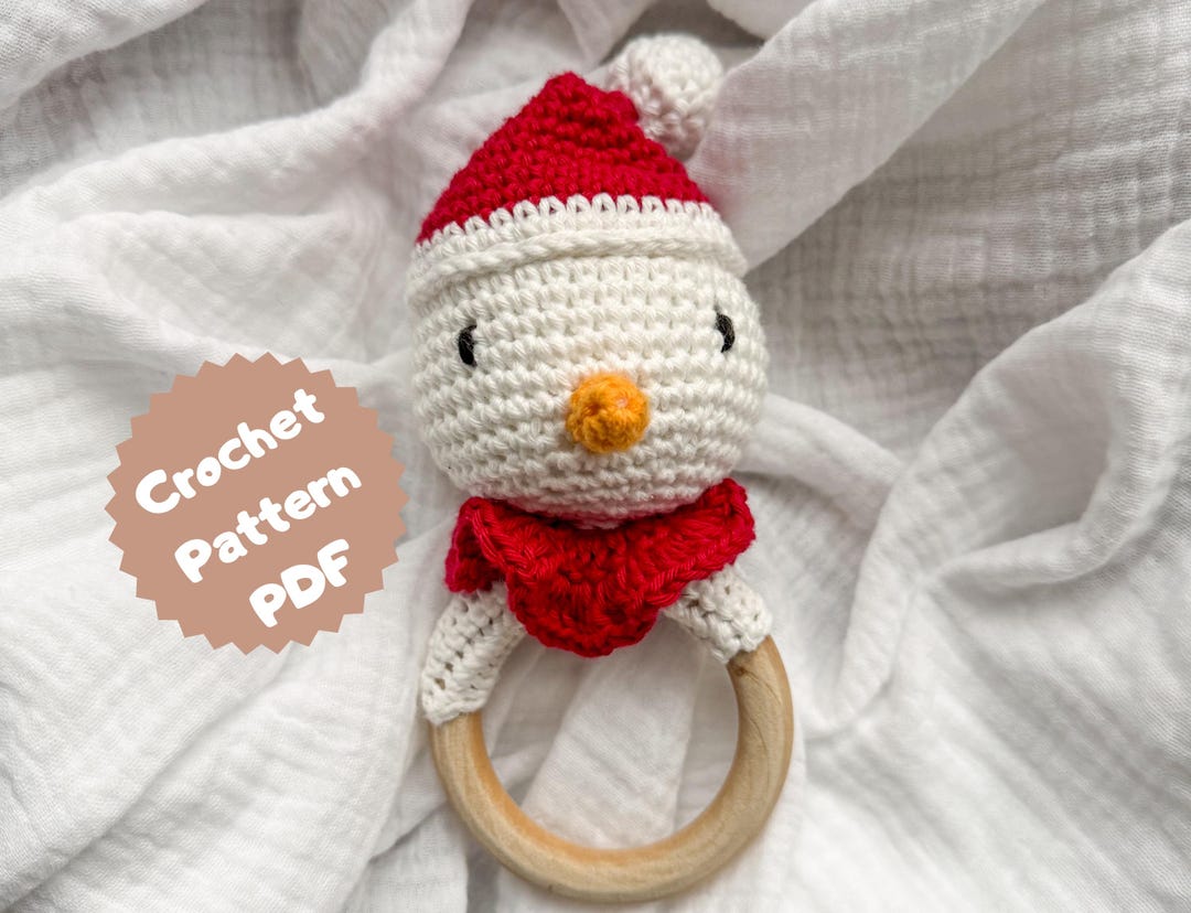 CROCHET PATTERN: Snowman Crochet Rattle Pattern, Christmas Snowman ...