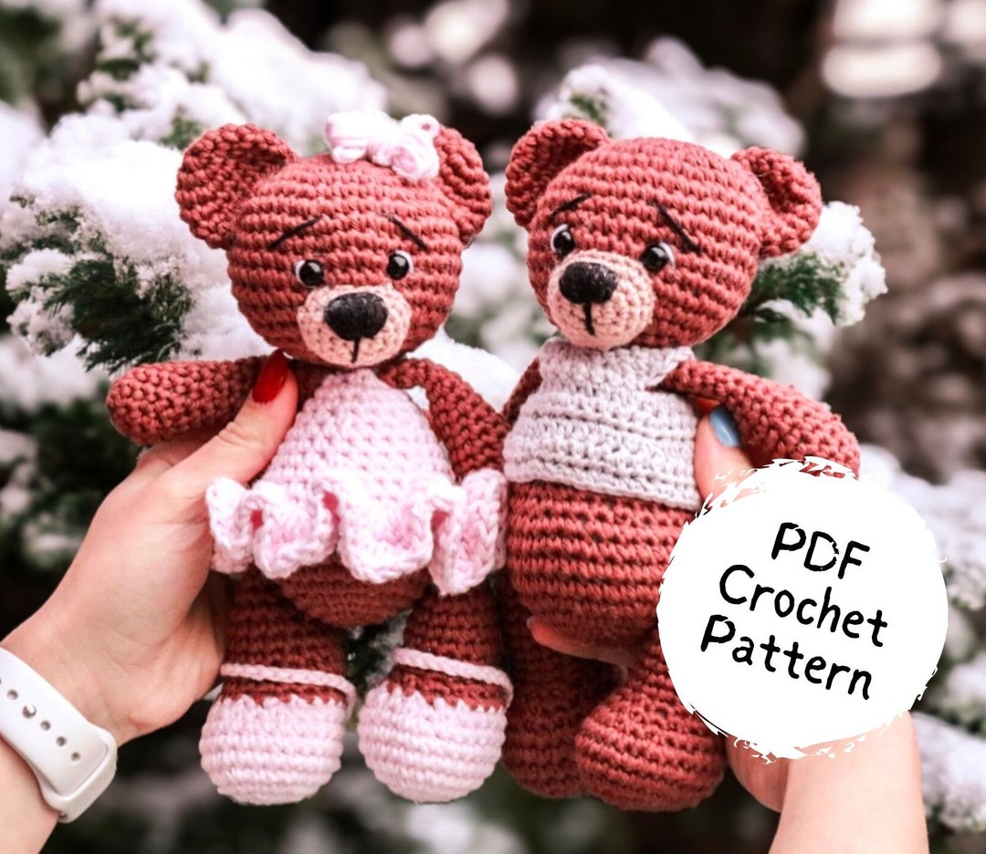 Crochet PATTERN Bear, Teddy Bear Crochet Pattern, Teddy With Vest ...