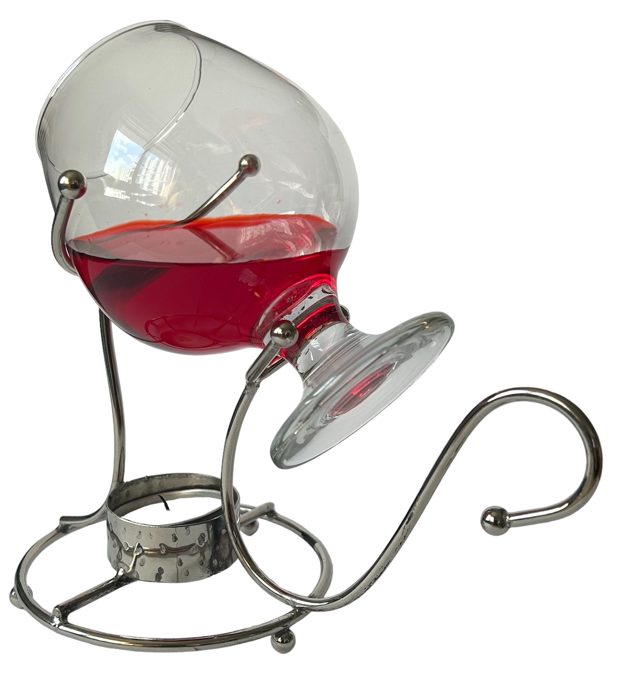 Brandy Warmer Stand Gift Set With Glass Brandy Cognac Snifter Holder ...