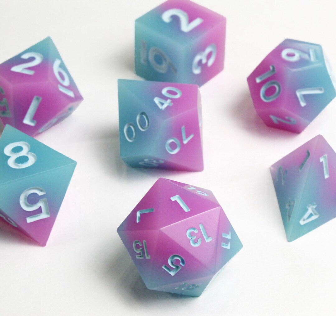 Cotton Candy Dice Set for Dungeons and Dragons and Other Ttrpgs Soft ...
