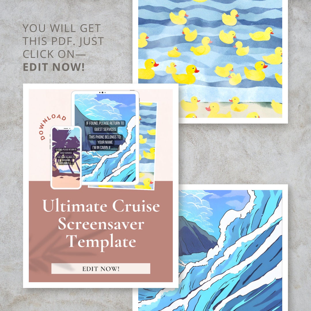 Ultimate Cruise Screensaver Template Bundle Canva Template Easily Find ...