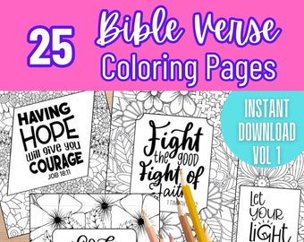 Bible Verse Coloring Pages (25) Vol 2, Christian Coloring Pages ...