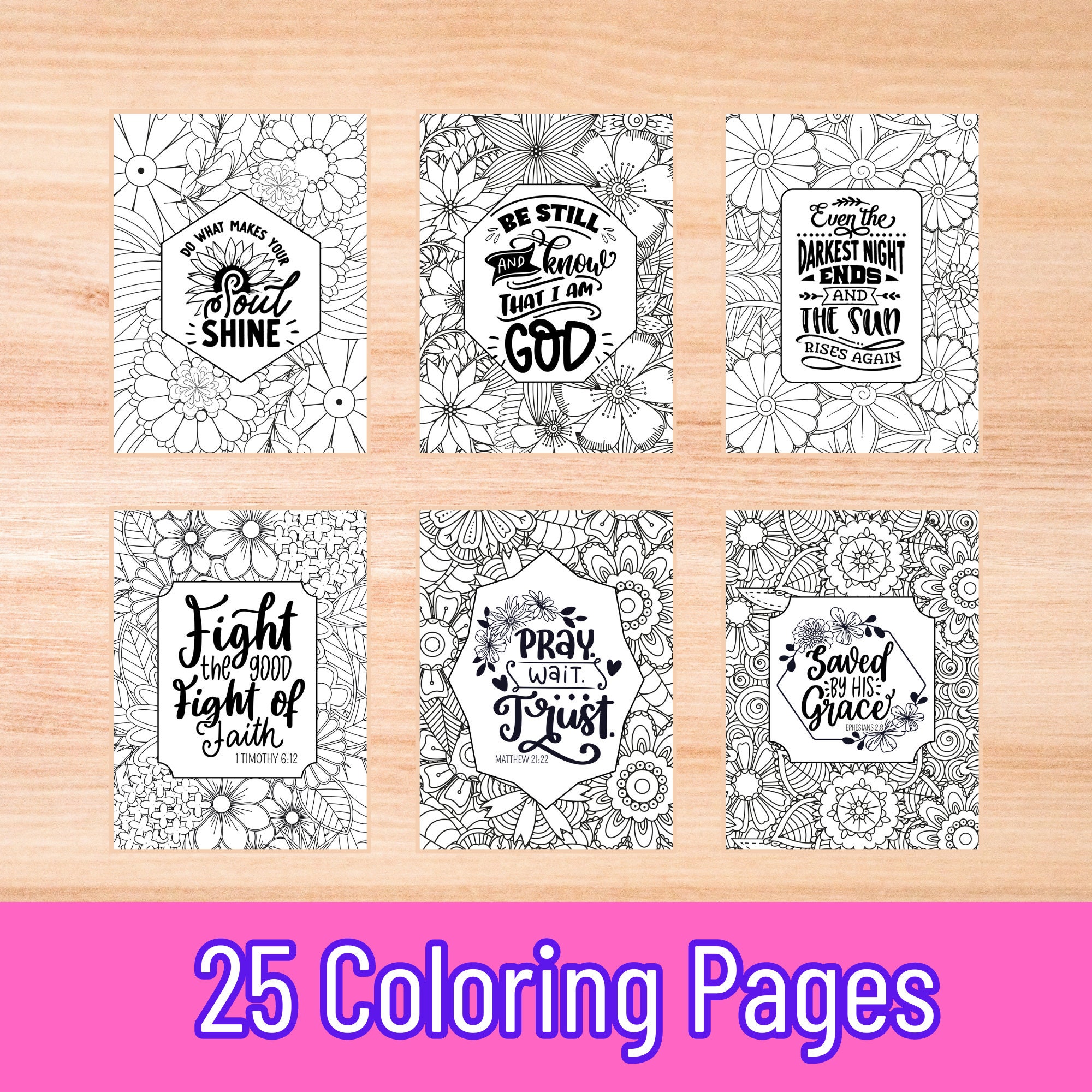 Bible Verse Coloring Pages (25) Vol 2, Christian Coloring Pages ...