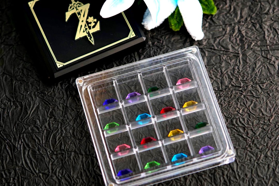 Zelda Glass Rupee Set – Faceted Crystal Gems, Video Game Collectible ...