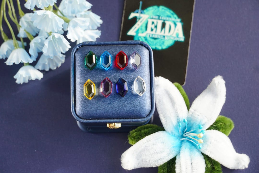 Zelda Glass Rupee Set – Faceted Crystal Gems, Video Game Collectible ...